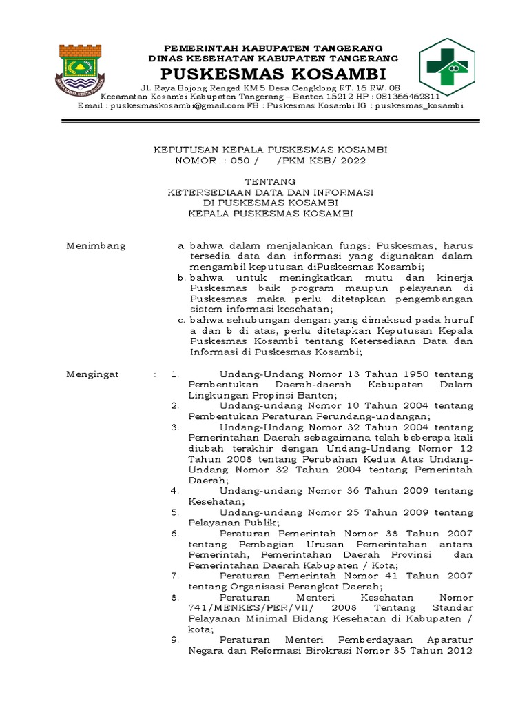 1241 1SK Ketersediaan Data & Informasi | PDF