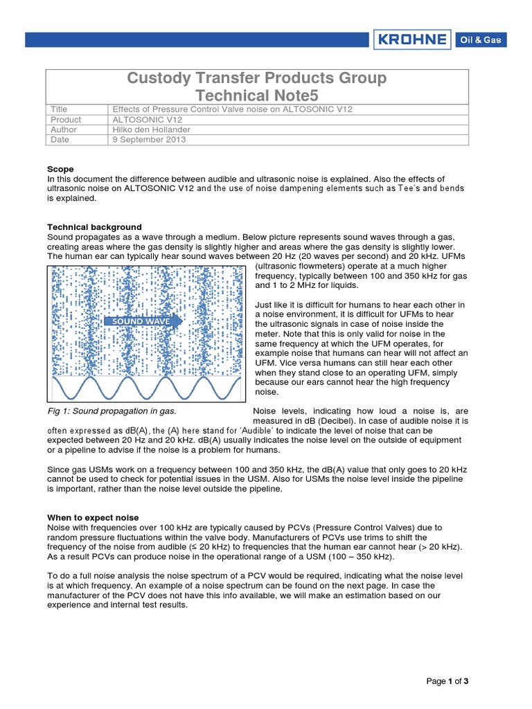 TN5 Effects of Pressure Control Valve Noise On ALTOSONIC V12 | PDF ...