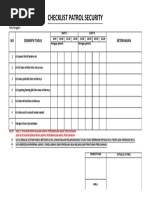 CHECKLIST TUGAS SATPAM (Langsung Buat 1 TH, Jekrek Setiap 1 Bulan | PDF