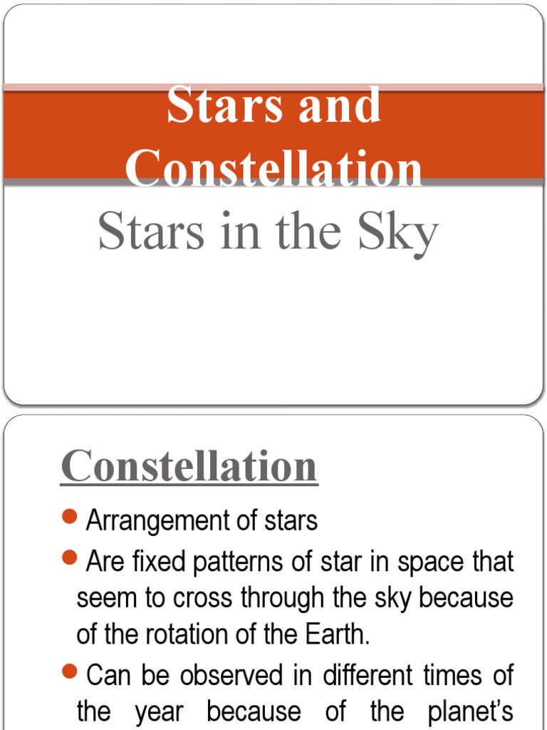 Stars and Constellation | PDF | Stars | Sun