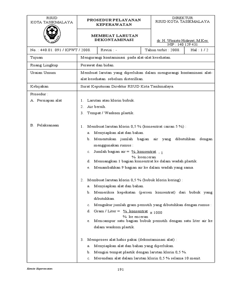 Dekontaminasi 091 | PDF