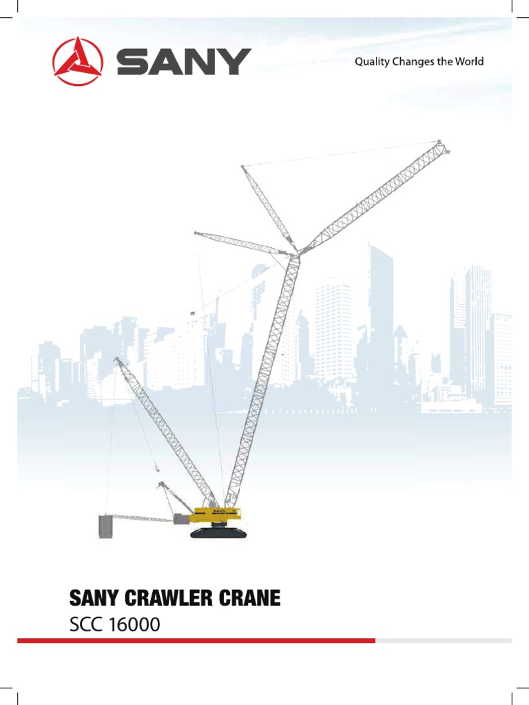 이동식 크레인 - SANY 1600 Ton Crawler Crane SCC16000 - compressed | PDF