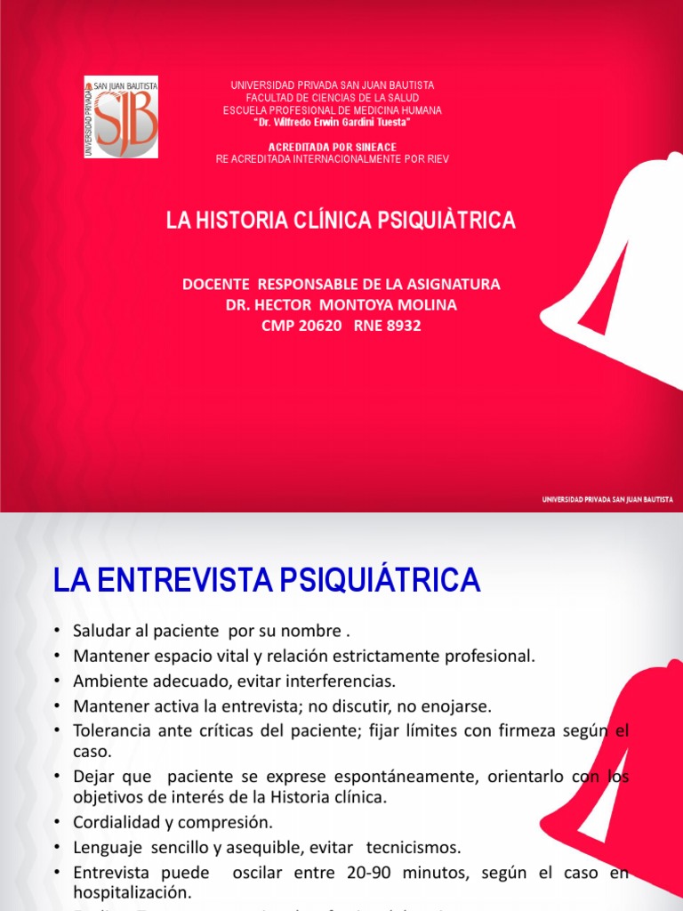 CLASE 1 La Historia Clínica Psiquiatrica ULTIMO | Descargar gratis PDF | Trastorno mental ...