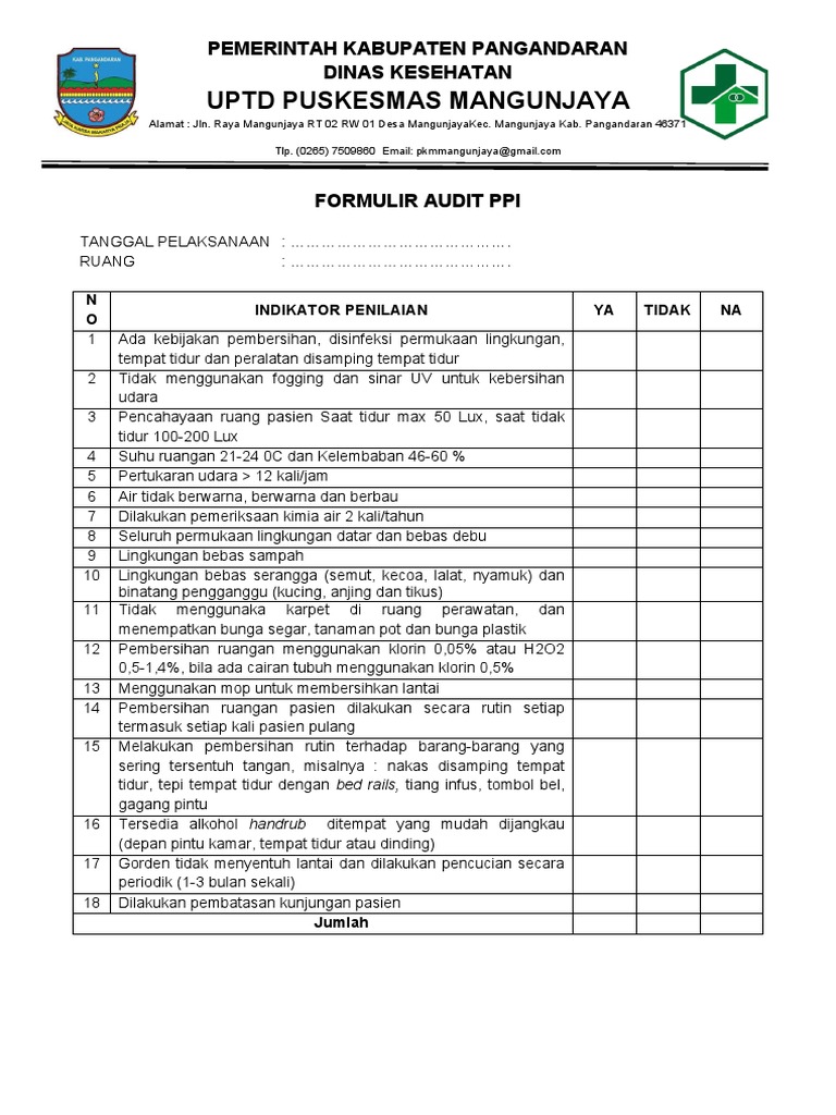 Audit PPI dan Sterilisasi Puskesmas | PDF