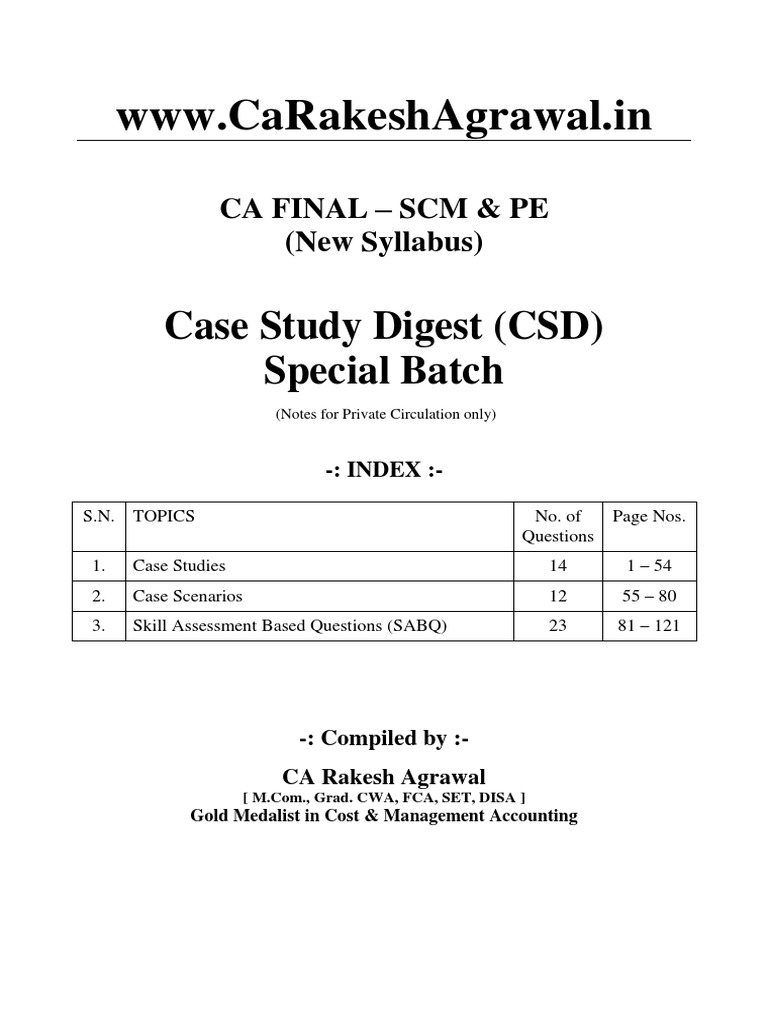 Case Study Digest Notes (125 Pages) | PDF | Competitive Advantage | Retail