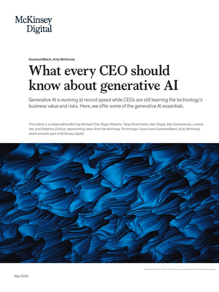 What Every CEO Should Know in Generate AI | PDF | Artificial ...