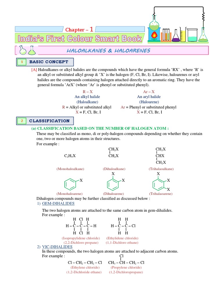 10.haloalkanes & Haloarenes Colour Booklet | PDF | Chirality (Chemistry ...
