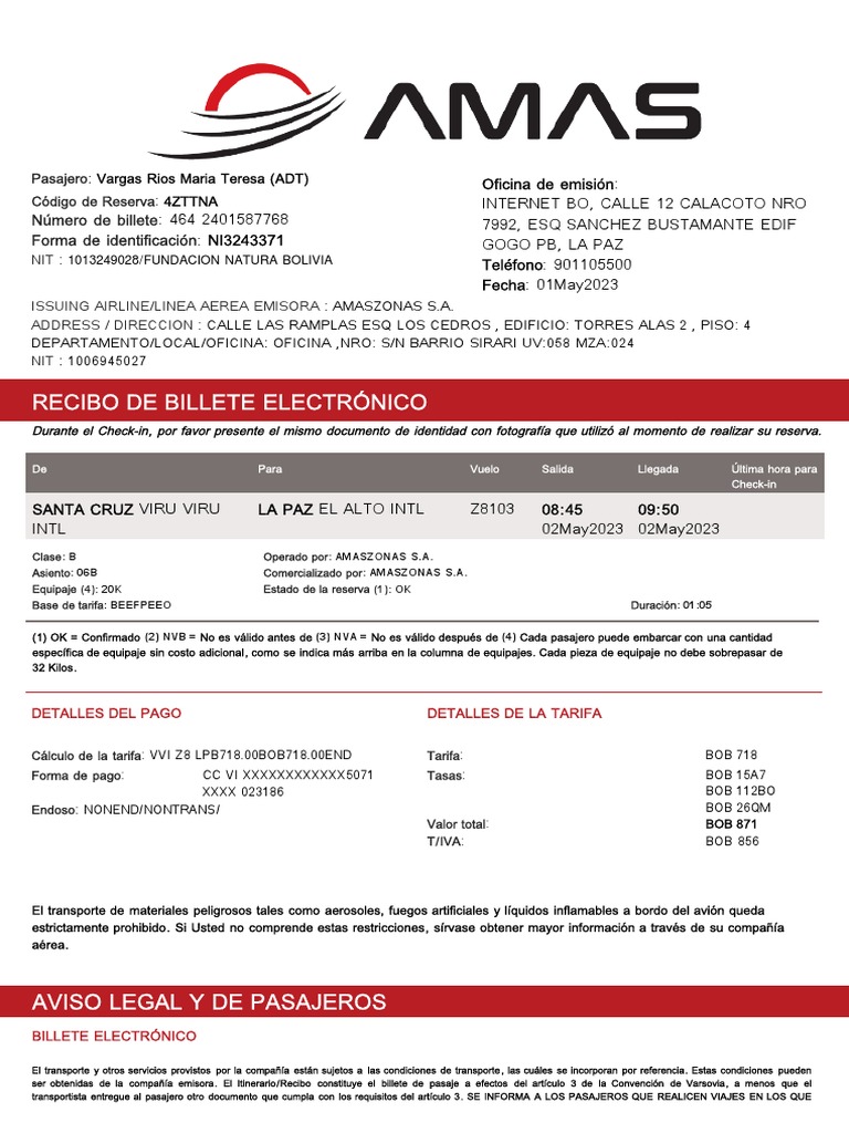 Your Electronic Ticket-EMD Receipt | PDF | Transporte