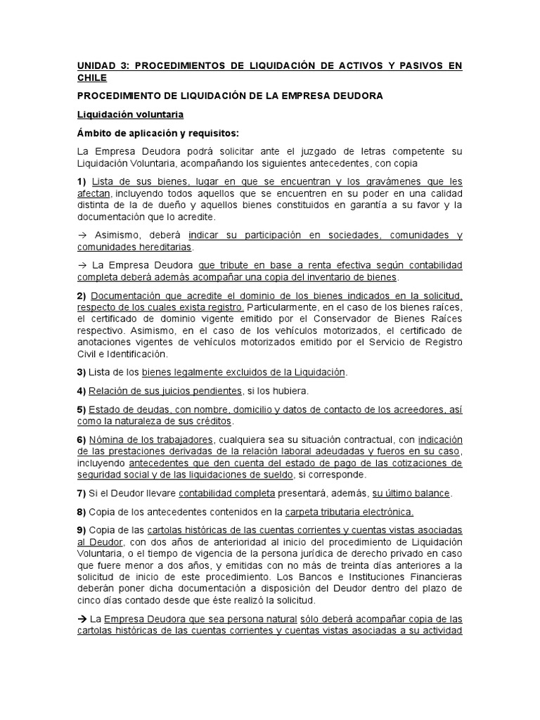 Procedimiento Concursal de Liquidación de La Persona Deudora | PDF