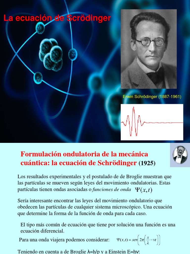 2022 - 2 - Mecánica Cuántica - Ec. Schrödinger | PDF