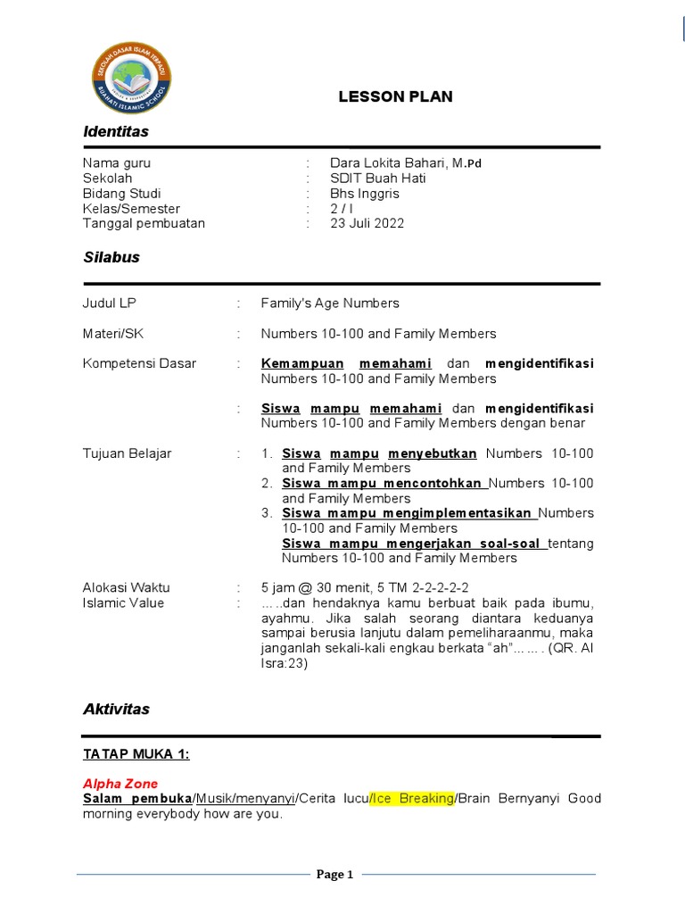 Lesson Plan Level 3 Eng 1fix | PDF