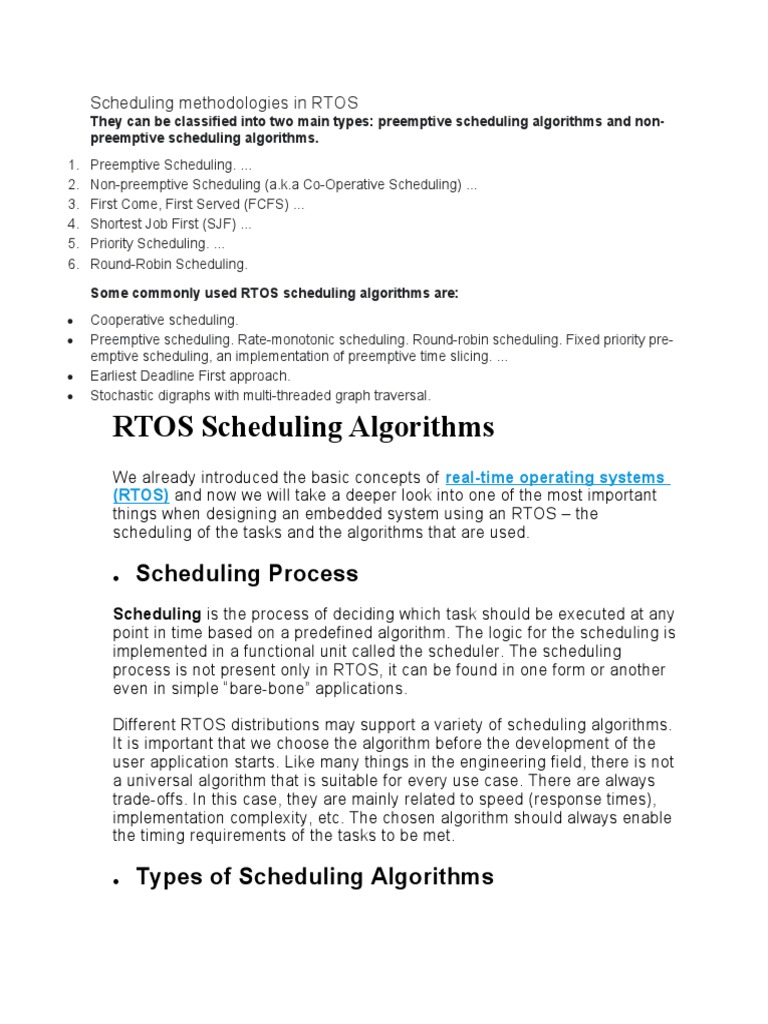 Scheduling Algorithm Pdf Scheduling Computing Operations Research