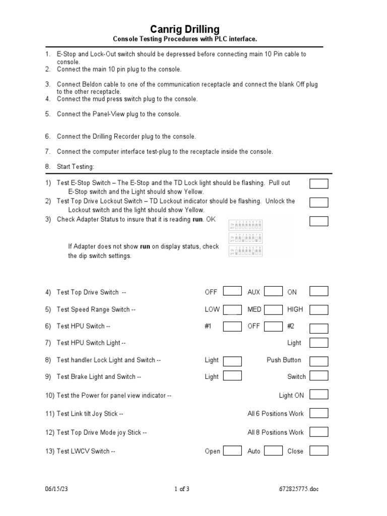 Console Testing Procedures Pdf Electrical Connector Switch 