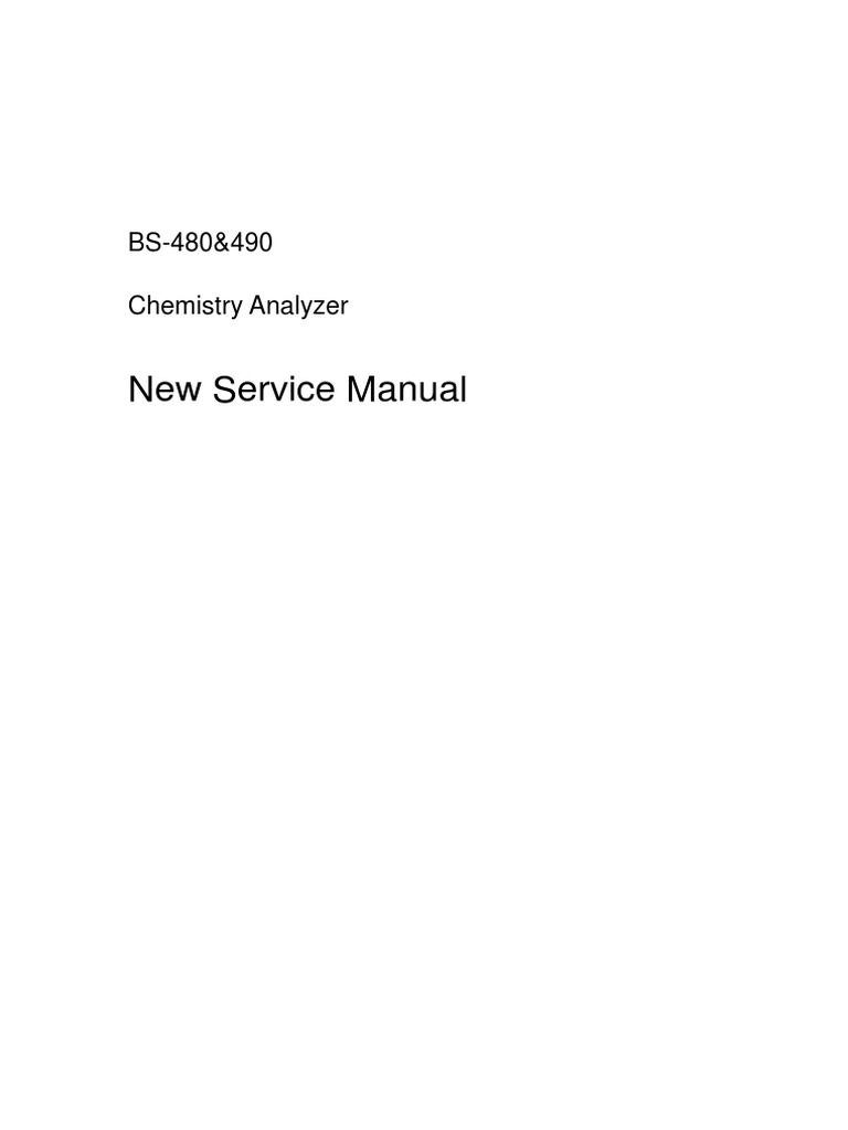 BS-480&490 New Service Manual V2.0 En | PDF