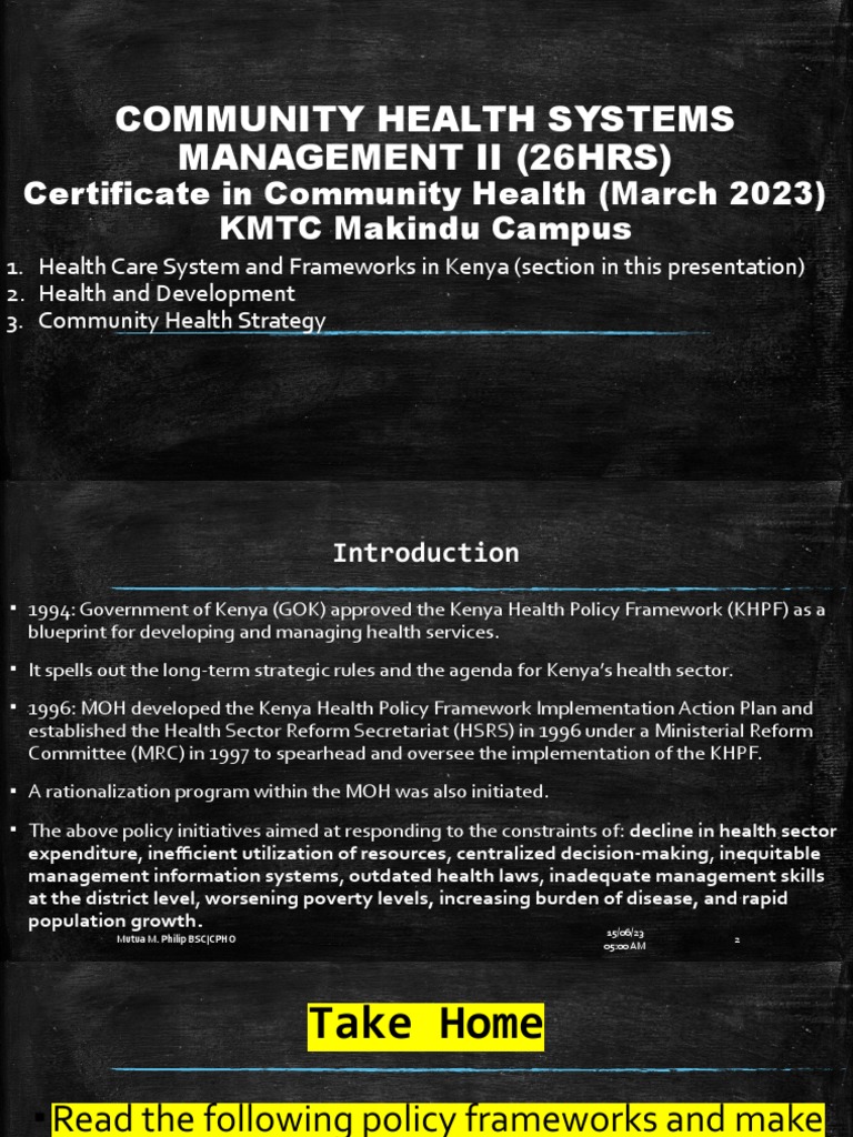 Community Health Systems Management | PDF | World Health Organization ...