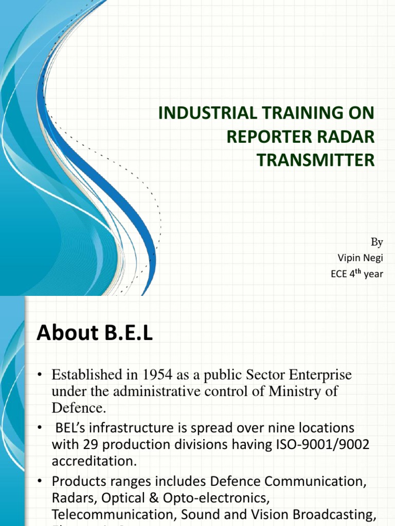 Industrial Training On Reporter Radar Transmitter | PDF | Radar ...