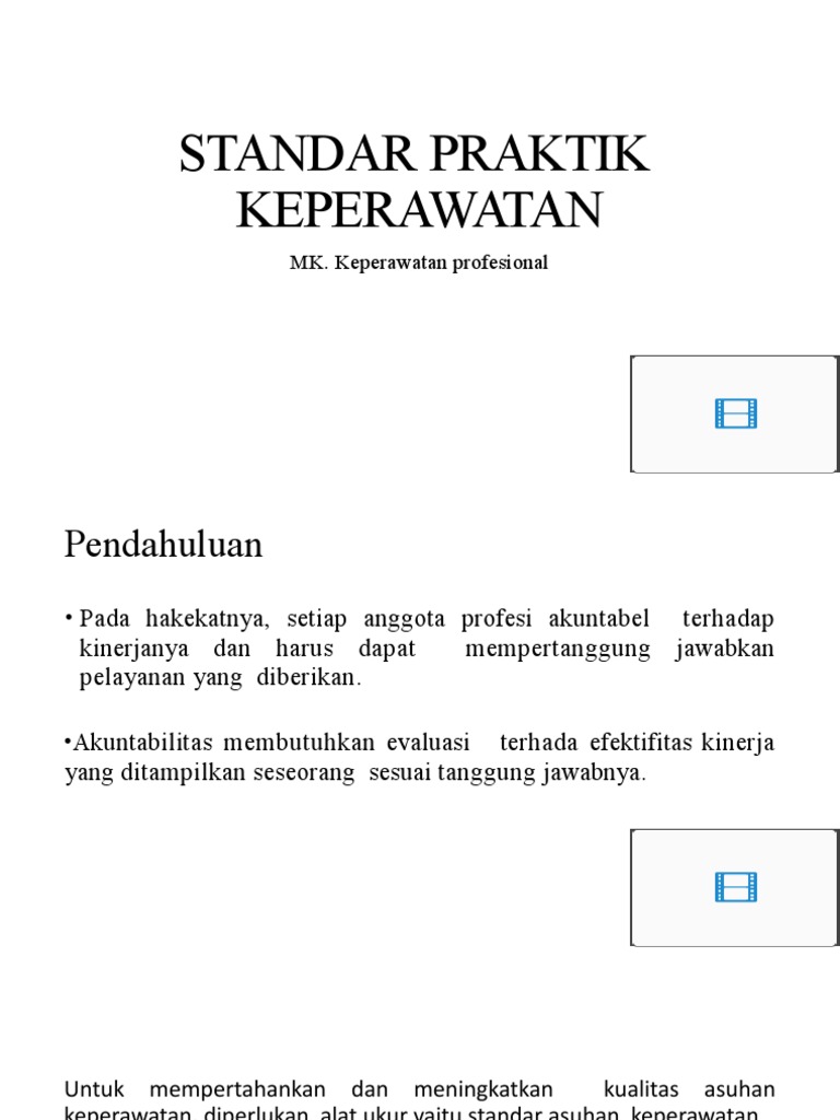 Standar Praktik Keperawatan | PDF