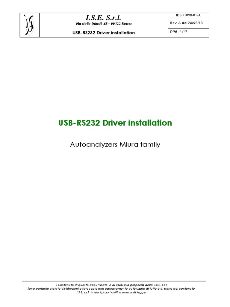 USB-RS232 Driver Guide | PDF | Device Driver | Usb