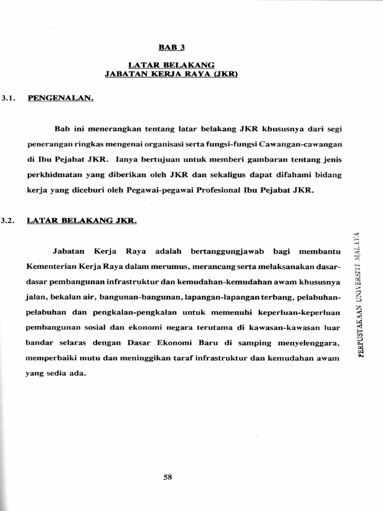 Latar Belakang JKR BAB - 3 | PDF