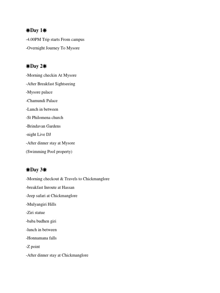 Tour Package PDF