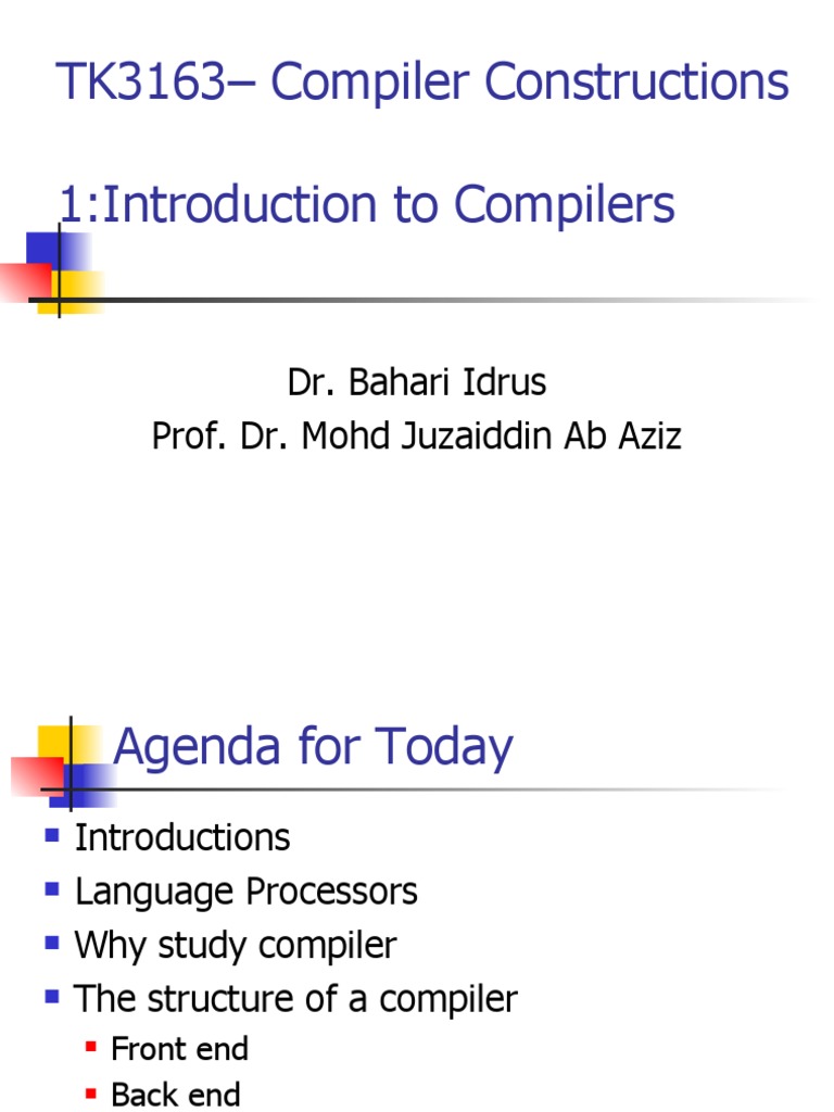 TK3163 Sem2 2023 1MyCh1.1-1.2 Intro | PDF | Parsing | Compiler