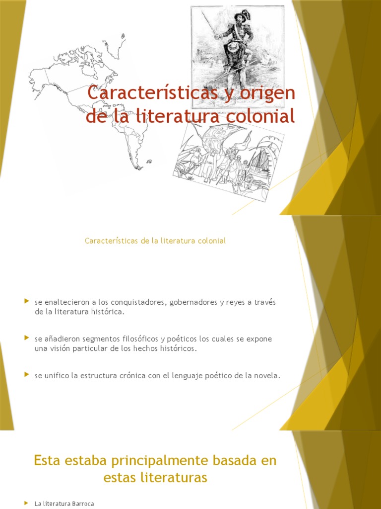Características y Origen de La Literatura Colonial Lenguaje | PDF