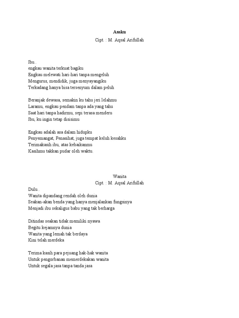 Asaku | PDF | Pengembangan Diri | Puisi