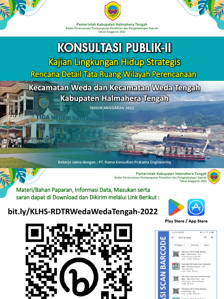 Tahap 1 Print Paparan KP-2.KLHS RDTR WP Weda & Weda Tengah | PDF