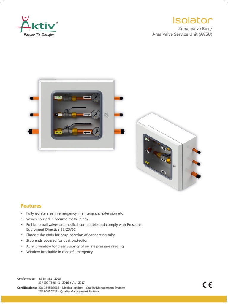 AVSU Zonal Valve Box Specifications | PDF
