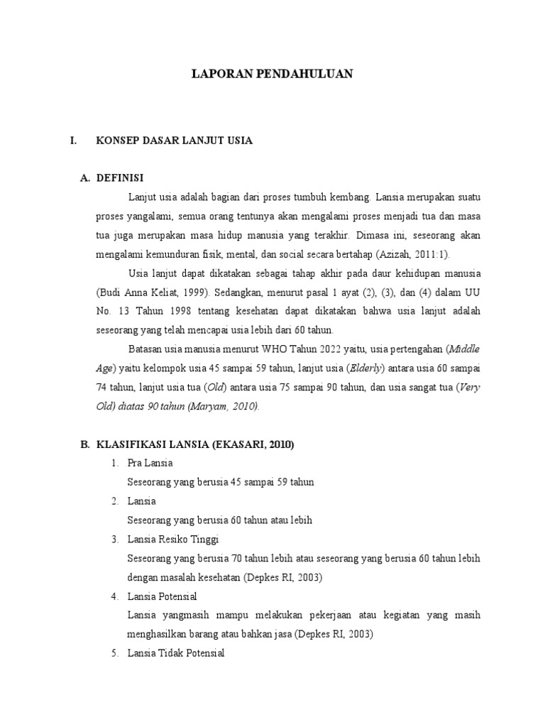 Konsep Dasar Lansia | PDF | Pengembangan Diri | Gaya Hidup