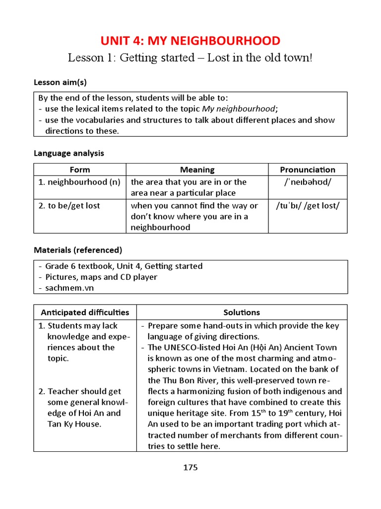 Grade 6: Exploring My Neighbourhood | PDF | Vocabulary | Teachers