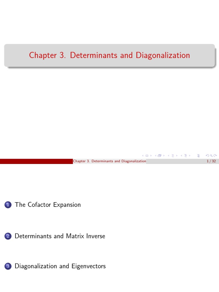 Linear Algebra Chapter 3 | PDF | Matrix (Mathematics) | Determinant