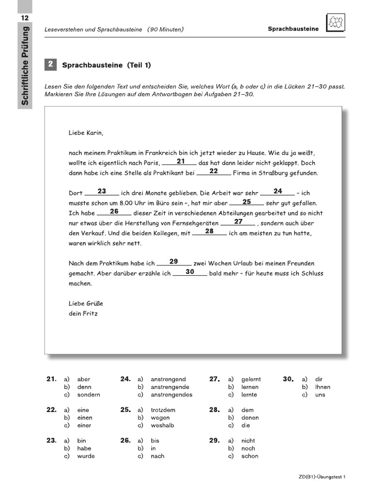 Sprachbausteine 2 | PDF