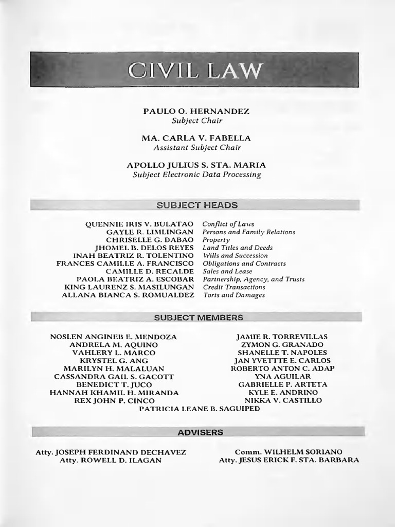 2021 San Beda Red Book Civil Law - Unlocked | PDF | Annulment | Precedent