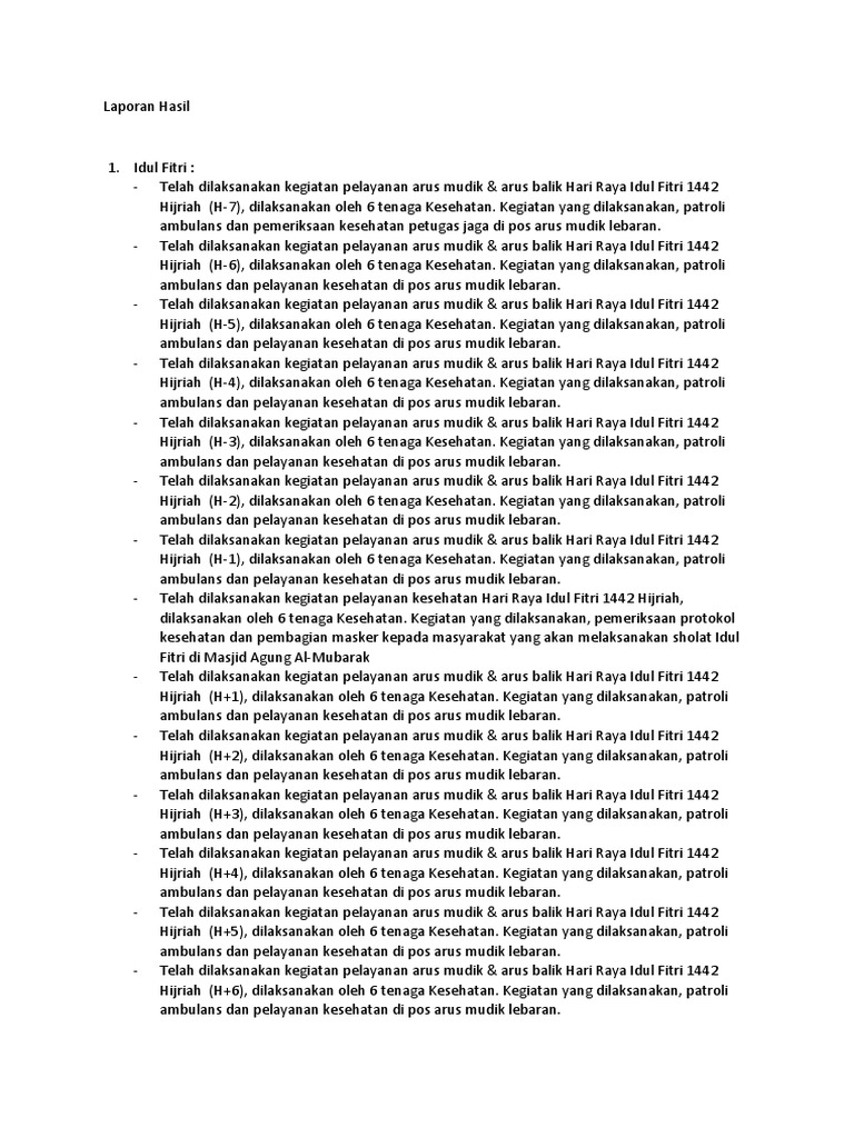 Laporan Hasil Matra | PDF