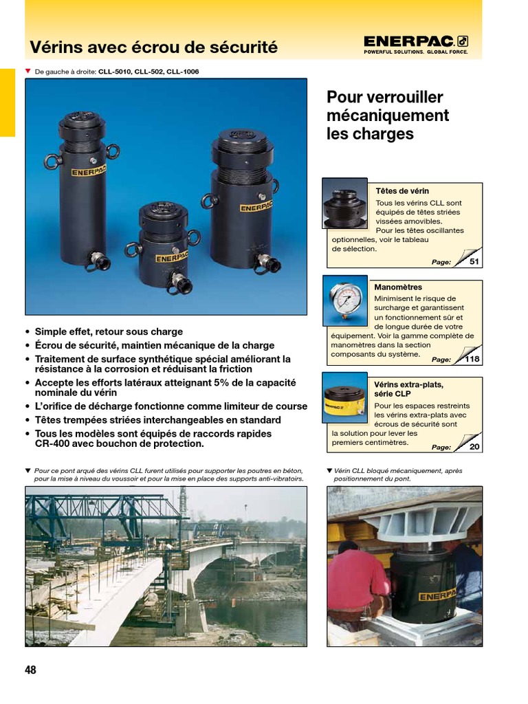 Vérins CLL avec écrou de sécurité | PDF | Pont | Équipement