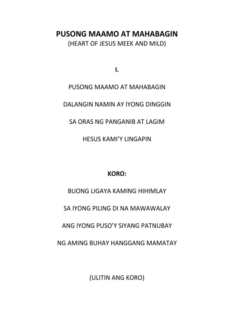 Pusong Maamo At Mahabagin Pdf
