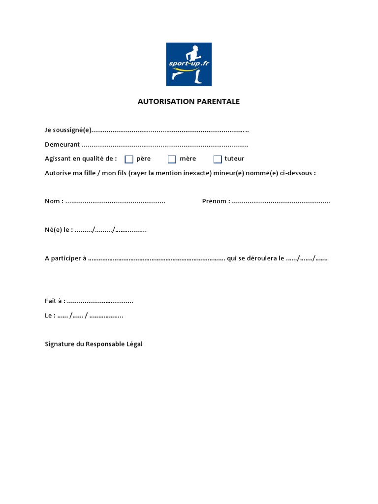 Modele Autorisation Parentale | PDF