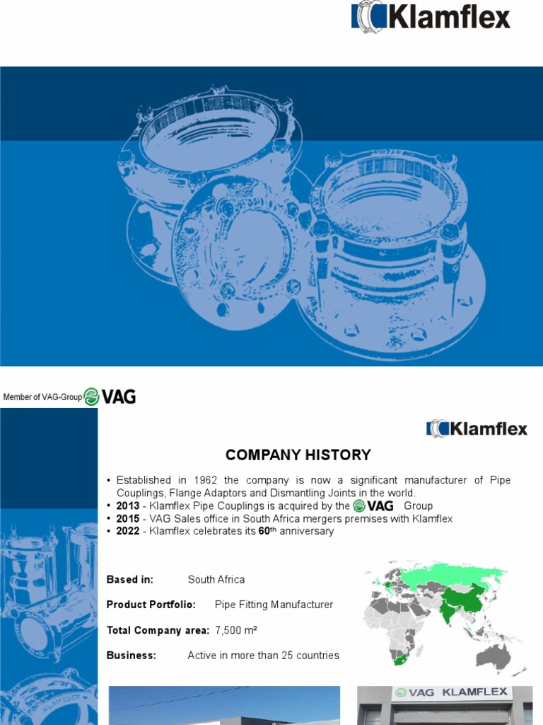 Klamflex Pipe Couplings Company Overview | PDF | Pipe (Fluid Conveyance ...