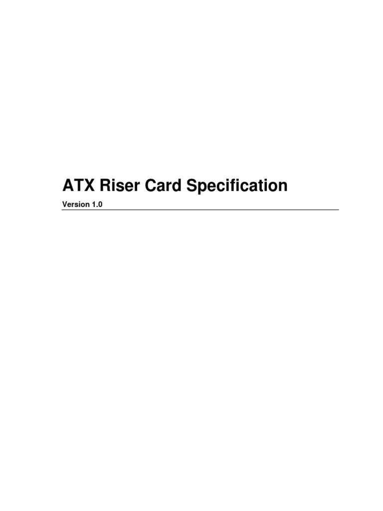 ATX Riser Card Spec V1 0 | PDF