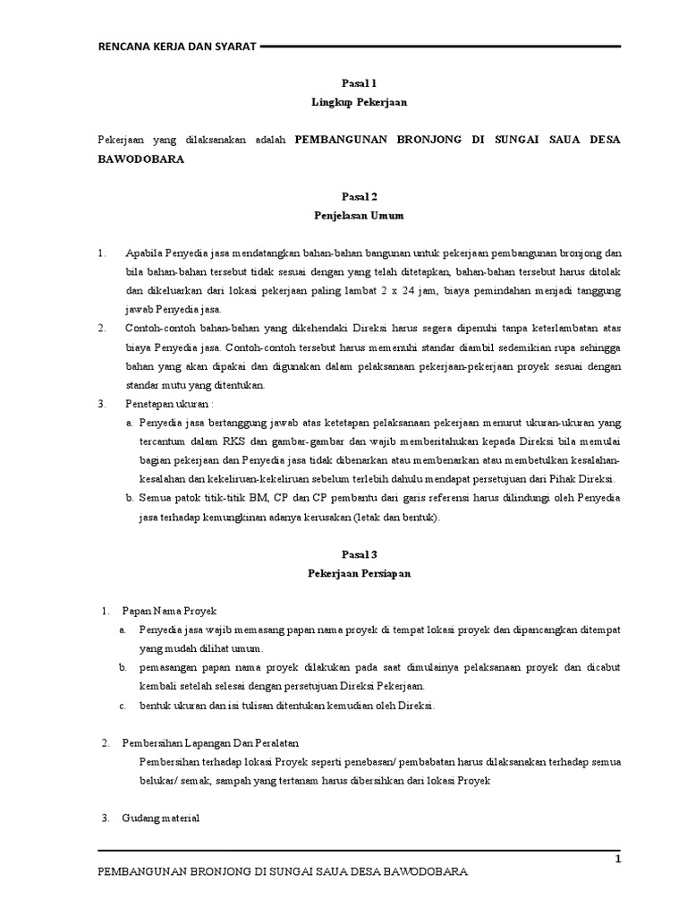 RKS Bronjong Bawodobara Fix | PDF