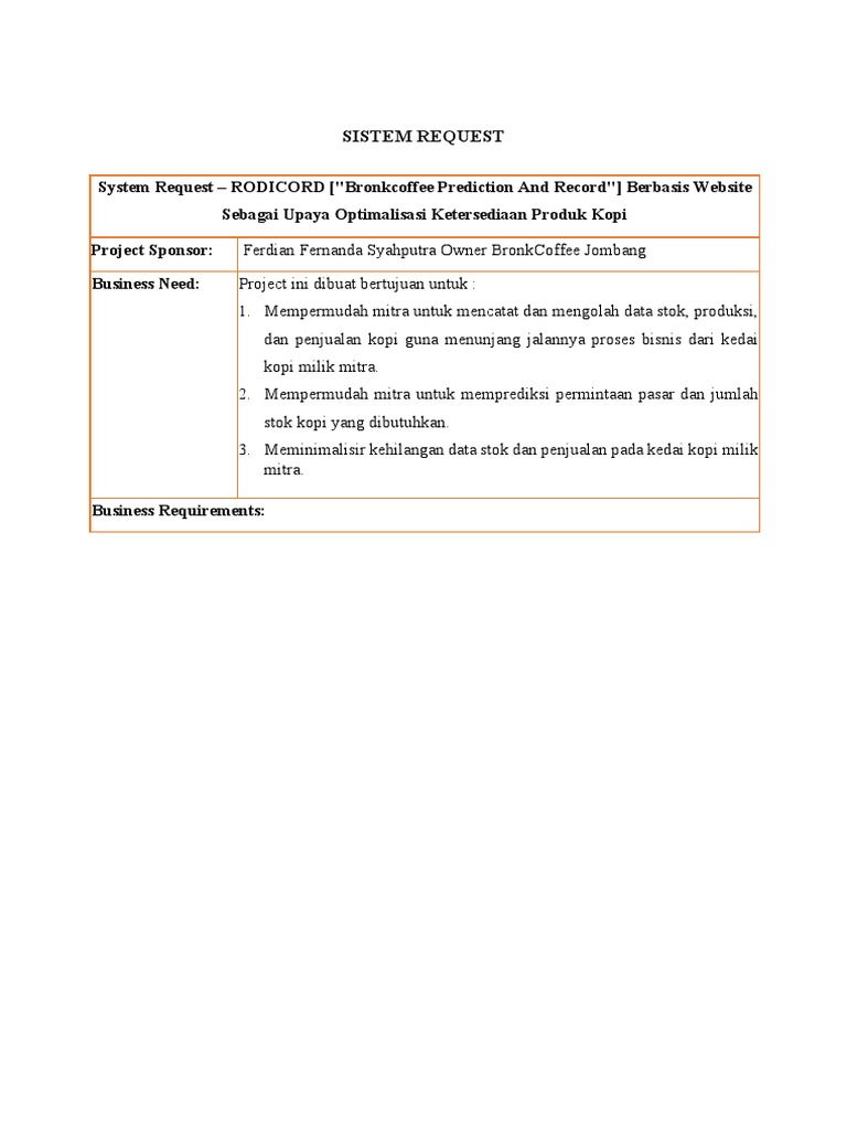 Contoh SRS Sederhana | PDF | Komputer