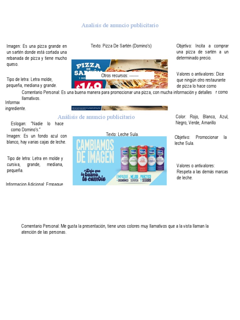 Analisis de Anuncio Publicitario | PDF
