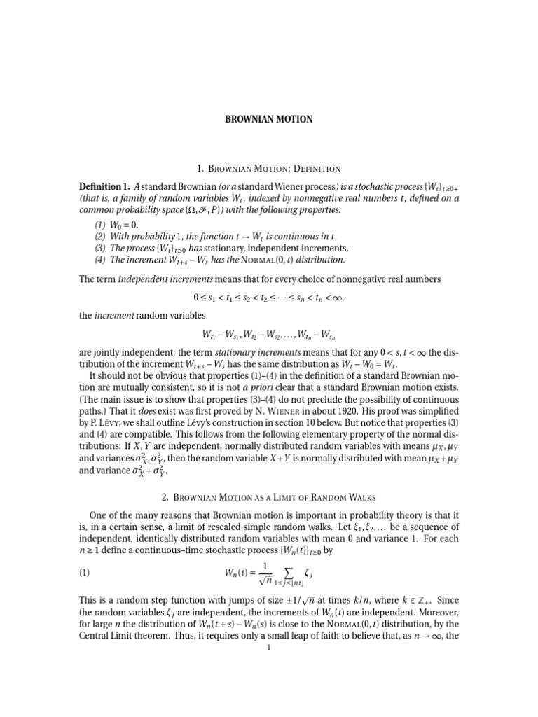 Wiener Process | PDF
