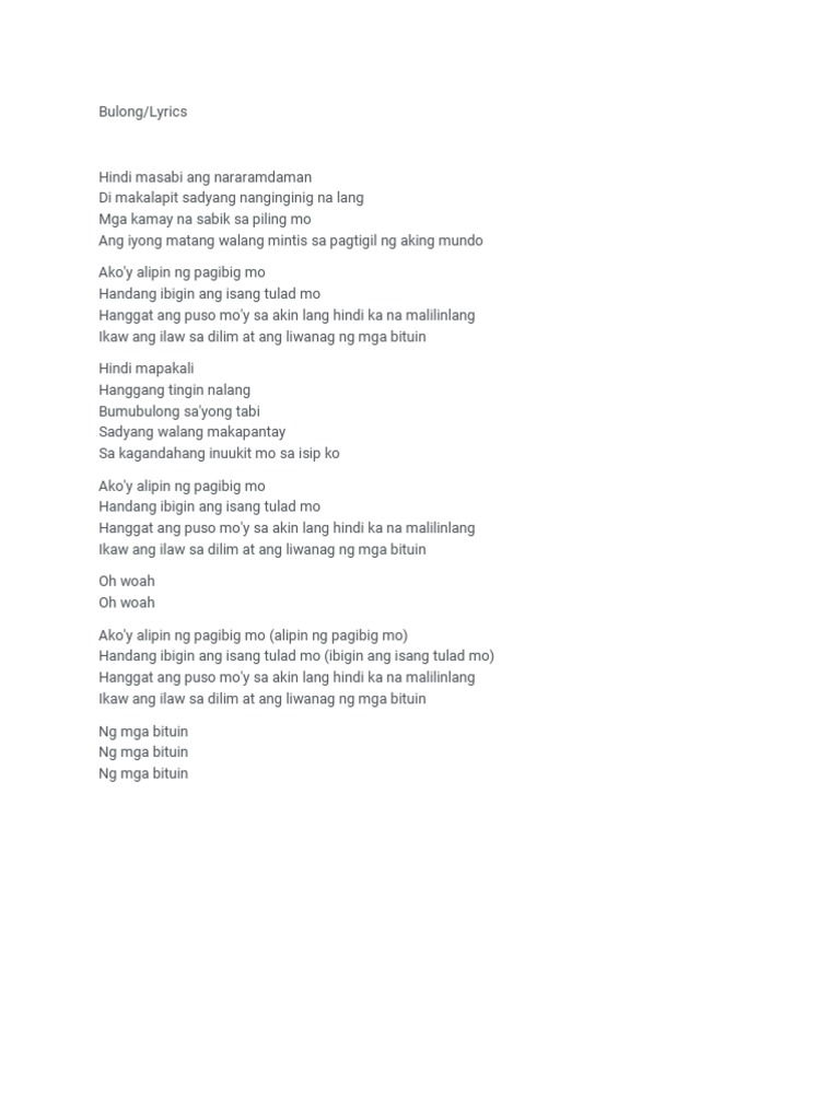 Bulong Lyrica | PDF