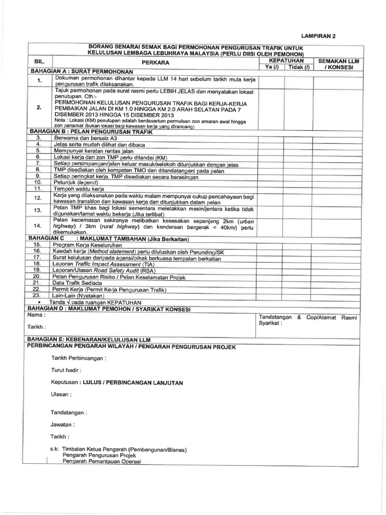 LLM TMP Checklist | PDF