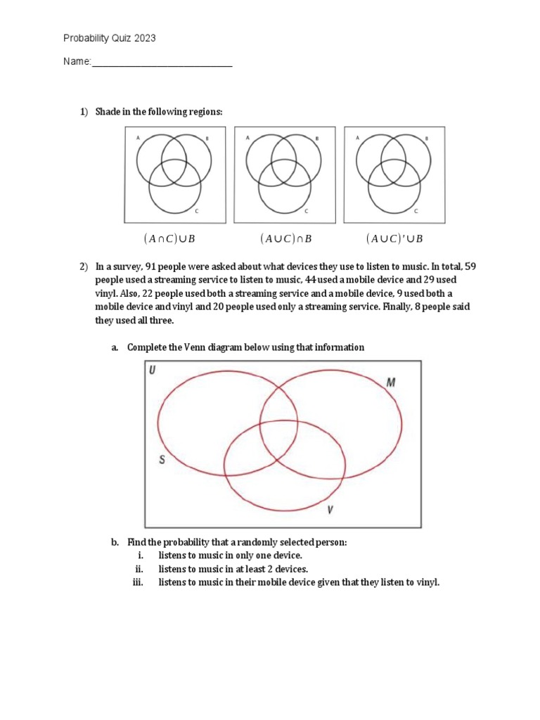 Prob Quiz 2023 | PDF