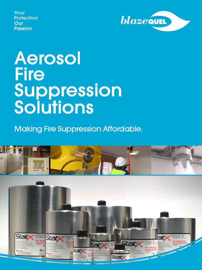 Blazequel-Aerosol-Fire-Suppression-System-Brochure | PDF | Aerosol | Gases