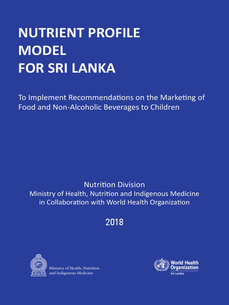 Nutrient Profile Model For Sri Lanka | PDF