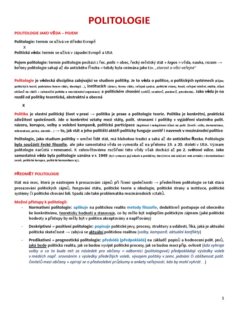 POLITOLOGIE | PDF